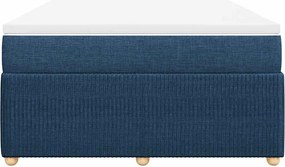 Box spring postel s matrací modrá 140x200 cm textil 3285580