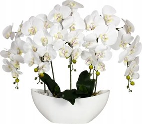 Orchidej Umělá Silikonová Orchidej 5 Výhonků Velká