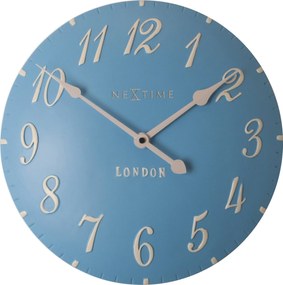 Nástěnné hodiny London Arabic nebově modré