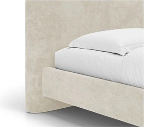 Béžová čalouněná dvoulůžková postel s roštem 160x200 cm Vera – Micadoni