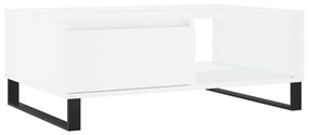 Konferenční stolek bílý 90 x 60 x 35 cm kompozitní dřevo - Default Title