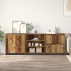 Servírovací skříň 3 ks Staré dřevo 70 x 41 x 75 cm 3393156