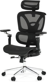 Kancelářská ergonomická židle PORTE — síťovina, černá