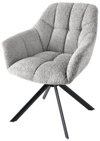 Designová otočná židle Vallerina šedá