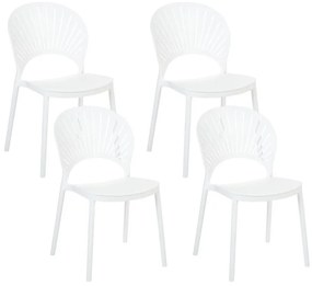 Sada 4 jídelních židlí bílé OSTIA Beliani