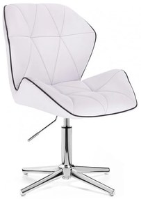 LuxuryForm DESIGN Židle MILANO MAX na stříbrném kříži - bílá