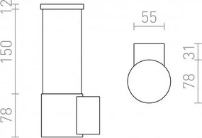 RED R12548 GARRET nástěnná antracitová 230V LED 15W IP65 3000K - RED - DESIGN RENDL