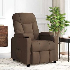 Masážní křeslo hnědé textil 339096