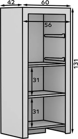 ADRK Furniture Komoda 2SZ1D CESIRO