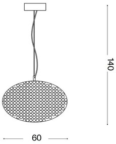 Ideal Lux - Křišťálový lustr na lanku ORION 12xE14/40W/230V pr. 60 cm stříbrná