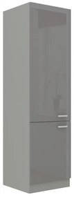 Vysoká kuchyňská skříňka Multiline 60 LO-210 2F, Barva: šedá / šedý lesk