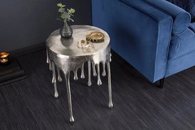 Odkládací stolek MEDUSA Dekorhome Stříbrná