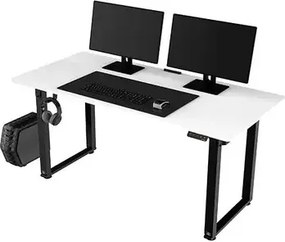 ULTRADESK Uplift bílá / Herní stůl / 160 x 75 x 74 - 116 cm / nastavit