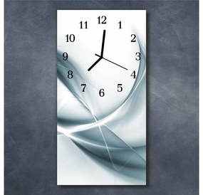 Nástěnné hodiny obrazové na skle - Abstrakt šedý