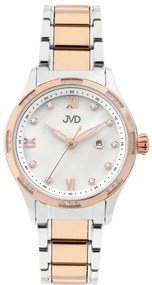 Dámské luxusní náramkové designové hodinky JVD JVD JG1012.2 se zirkony