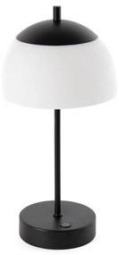 Moderní stolní lampa černá s opálovým sklem vč. LED 3-stupňové stmívatelná - Djent