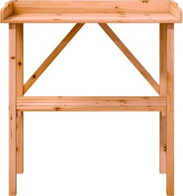 Přesazovací stůl s policí hnědý 78 x 38 x 82,5 cm masivní jedle 156350