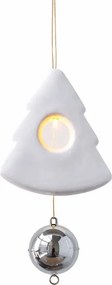 LED vánoční ozdoba na stromek, závěsná, stromek s koulí
