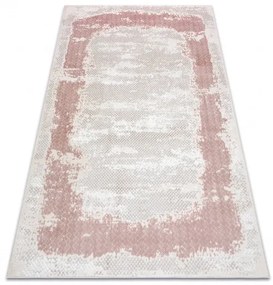 Dywany Łuszczów, Kusový koberec Core A004 Frame beige/pink, 180x270, růžová, chodba / předsíň
