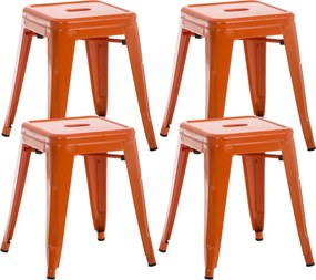 Sada 4 ks stolička Armin – oranžová