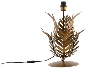 Vintage zlatá stolní lampa bez stínidla - Botanica