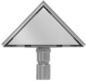 Trojúhelníkový rohový sprchový žlab MEXEN FLAT 2v1 - 20 cm, 1010320
