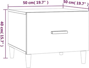 vidaXL Konferenční stolky 2 ks 50 x 50 x 40 cm kompozitní dřevo [812717] Barva: Bílá