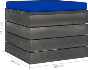 vidaXL Zahradní taburet z palet s poduškou borové dřevo [3061705] Barva: antracitová