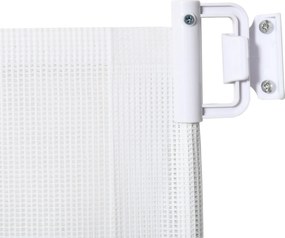Schodišťová branka PawHut výsuvná bezpečnostní branka do dveří bezpečnostní přepážka PVC bílá 115x82,5 cm pro děti a domácí zvířata | Aosom.de