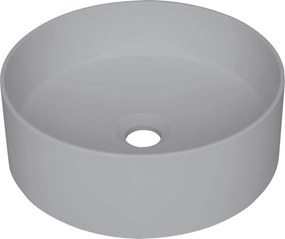 Deante Silia, granitové umyvadlo na desku 36x36x12,5 cm, šedá metalíza, DEA-CQS_SU4S