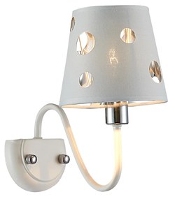 CLX Moderní nástěnná lampa TREVISO, 1xE14, 60W, bílá 50401112