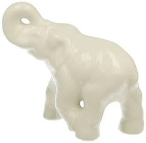 Bílý keramický slon
