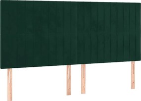 Rám postele s čelem tmavě zelený 180x200 cm samet 3125894