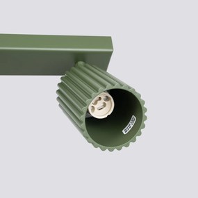 Sollux Lighting Stropní svítidlo KARBON 4L olivově zelené