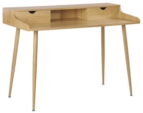 Psací stůl světlé dřevo 120 x 60 cm LENORA Beliani