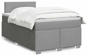 Box spring postel s matrací světle šedá 120x190 cm textil 3285820