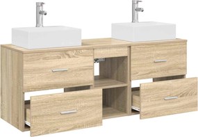Sada koupelnových skříněk 3 ks Dub sonoma 49,5 x 41 x 62,5 cm 3405837