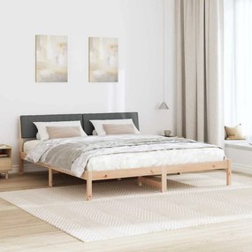 Rám postele s čelo hnědá a tmavě šedá 180 x 200 cm 3394354
