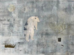 Andrea Tachezy | Medvěd Rám: Bílý, Velikost: 20 x 30 cm