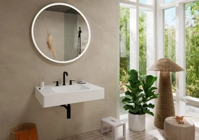 Hansgrohe Tecturis S, 3-otvorová umyvadlová baterie 150 EcoSmart+ s odtokovou soupravou Push-Open, černá matná, HAN-73330670