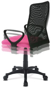 Autronic Kancelářská židle, látka MESH růžová / černá, plyn.píst