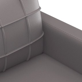 vidaXL 3-místná pohovka šedá 180 cm umělá kůže