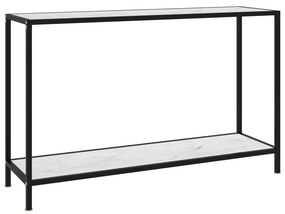 Konzolový stolek bílý 120 x 35 x 75 cm tvrzené sklo 322841