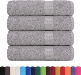 Ručníky do sprchy FROGN 4 ks šedé 70 x 140 cm 360 g/m² 136834