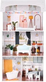 ECOTOYS Třípatrový domeček pro panenky Alice / od 3 let