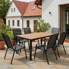 Vikio Venkovní zahradní set 150x90 pro 6 osob DK304-P přírodní