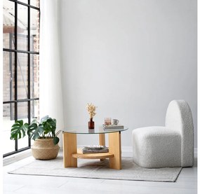 Asir | Konferenční stolek MONDO 40x75 cm borovice/čirá | AS1602