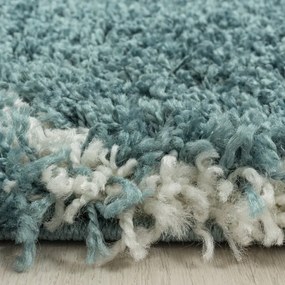 Vopi | Kusový koberec Salsa shaggy 3201 blue - Kruh průměr 80 cm