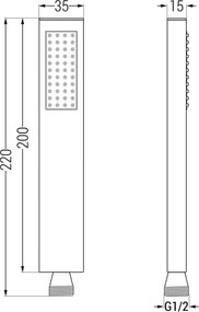 Mexen Uno DR02 podomítkový sprchový set, zlatá, 71435DR02-50