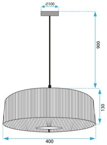 Toolight Toolight, stropní svítidlo 1xE27 APP1294-1PC, béžová, OSW-05050
